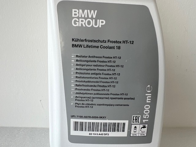 Genuine BMW & MINI Green Coolant Antifreeze HT-12 (18) 1500ML Qty 2 ...