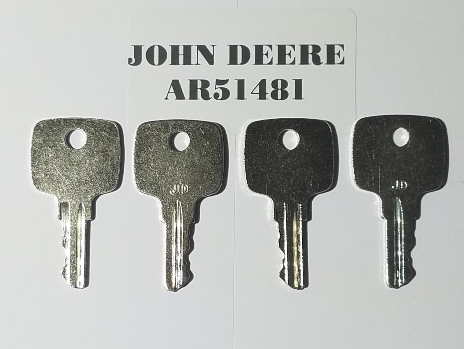 (4) JOHN DEERE KEYS, 2 KEYS #AR51481 fits of John Deere Heavy Equipment ...