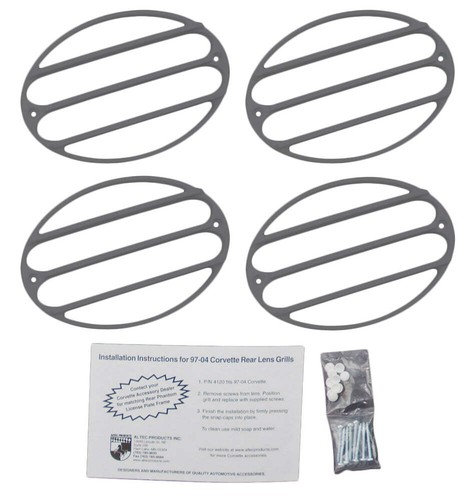 C5 Corvette 4pc Painted Tail Light Cover Grilles - Medium Spiral Gray ...