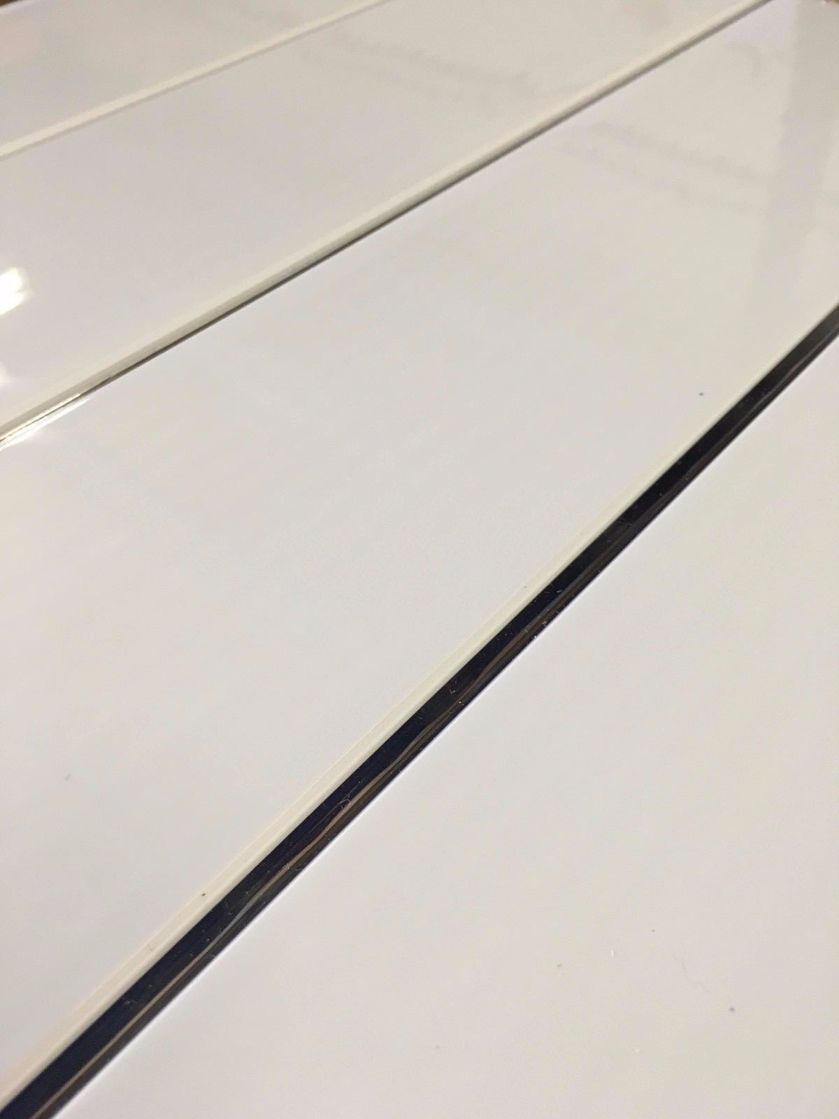 4 Gloss White Chrome Plastic PVC Cladding Bathroom Wet Wall Panels ...