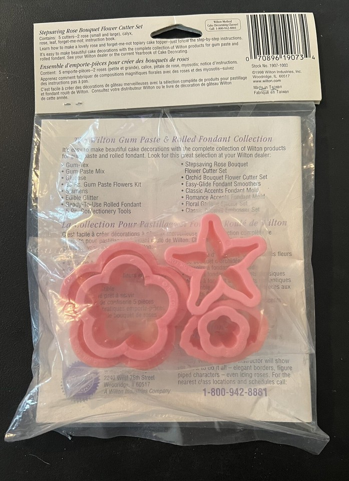 Wilton Stepsaving Rose Bouquet Flower Gum Paste Cutter Set 1907-1003 ...
