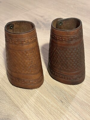 Western Americana ANTIQUE LEATHER ROPING CUFFS, #260* | eBay