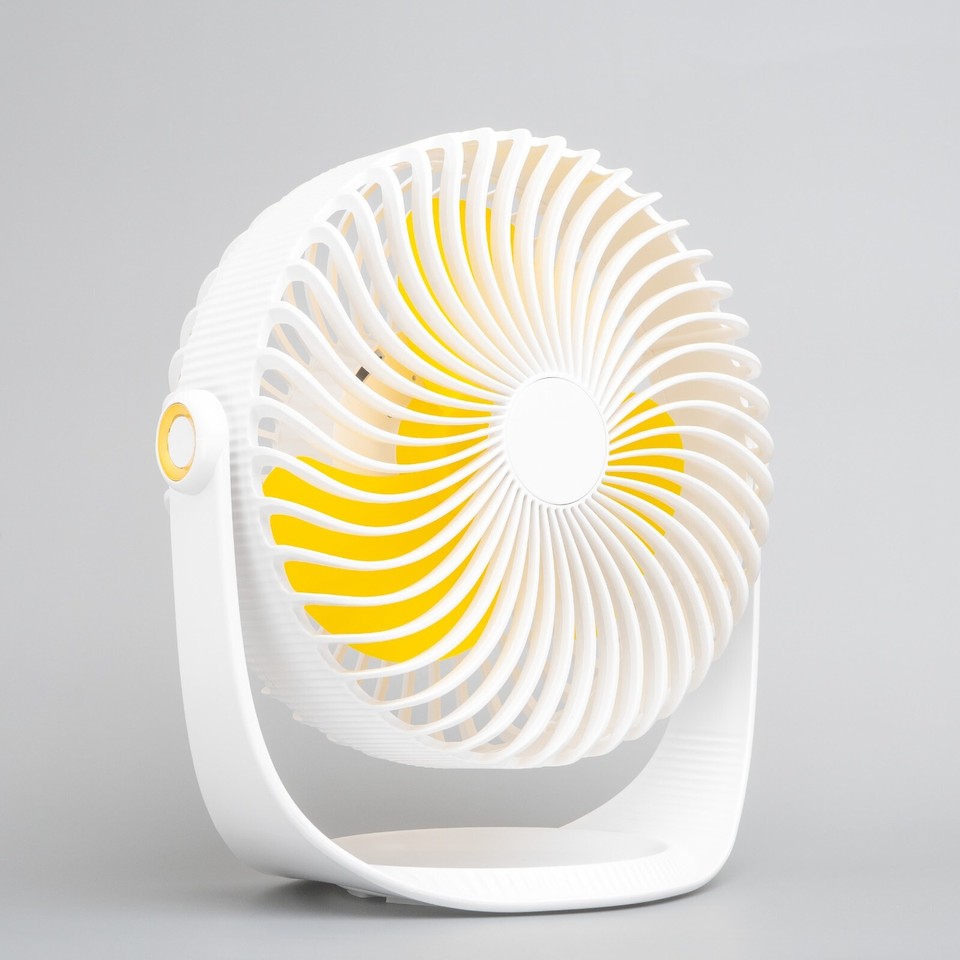 7 Inch Rechargeable Desk Fan - Small Quiet Personal Cooler Powered ...