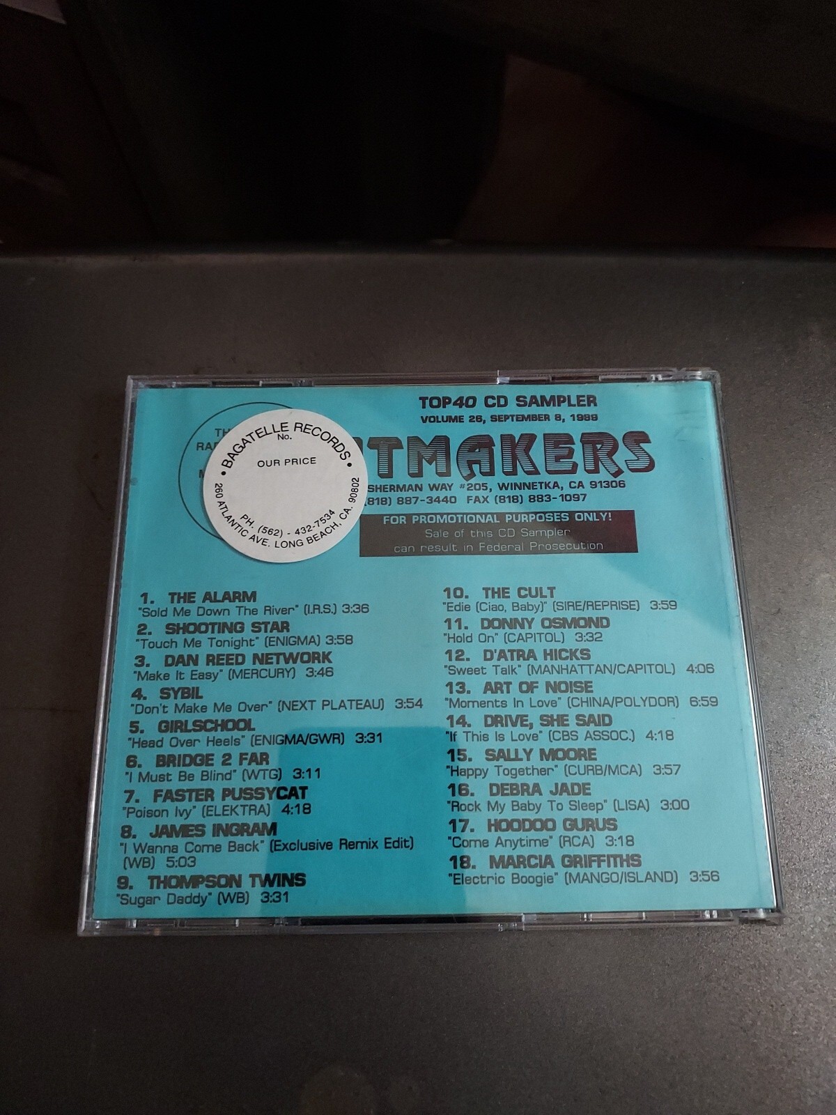 HITMAKERS TOP 40 CD SAMPLER VOLUME 26 SEPTEMBER 8,1989 | eBay