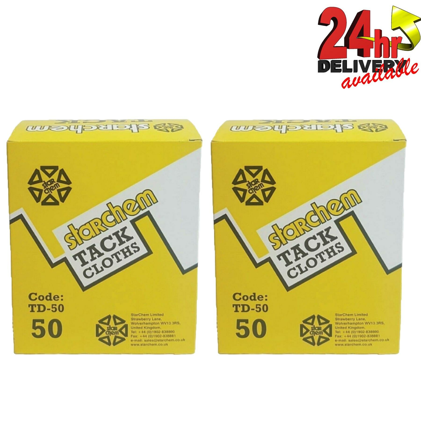 2 x 50 Individual Starchem Tack Rags/Cloths - Dispenser Box | eBay UK