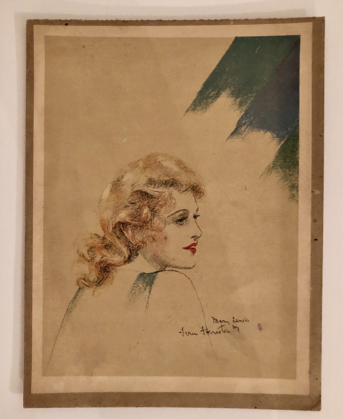 1930s Art Deco MARY LEWIS by Fern Forrester Vintage Advertising Art ...