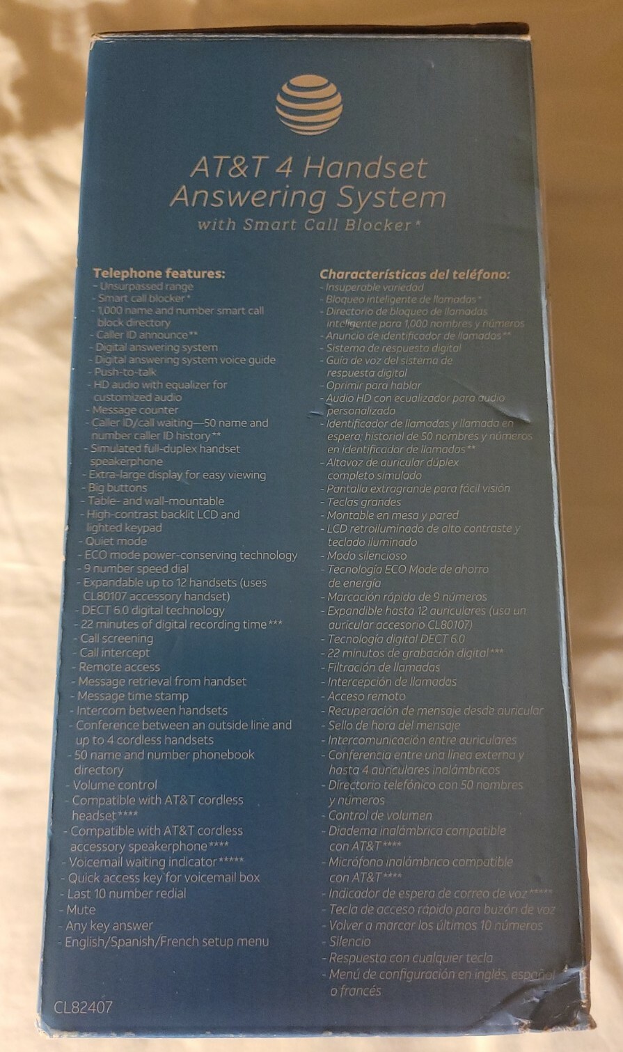 AT&T CL82407 4 Handset Phone System With Smart Call Blocker - Silver ...