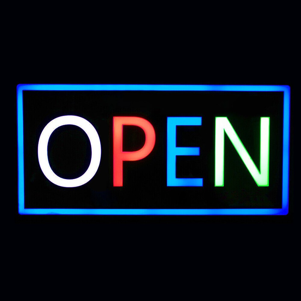 Ultra Bright LED Neon Light Animated Motion OPEN Business Sign Store ...