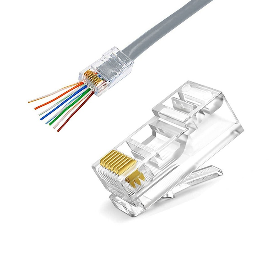 InstallerCCTV CAT5/5E CAT6 RJ45 Modular Plugs Network Connector End ...