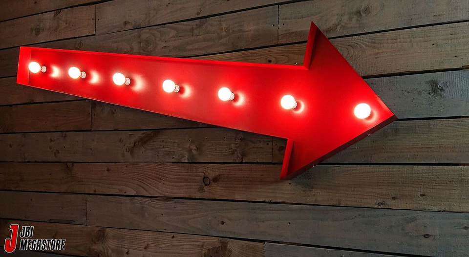 Large 6'ft Retro American Arrow Sign Garage Neon Sign Light up sign ...