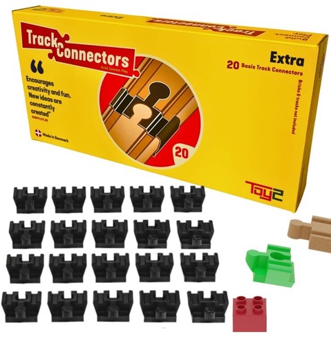 TOY2 Wooden Train Track Accessories - Track Connectors for Wooden Train ...