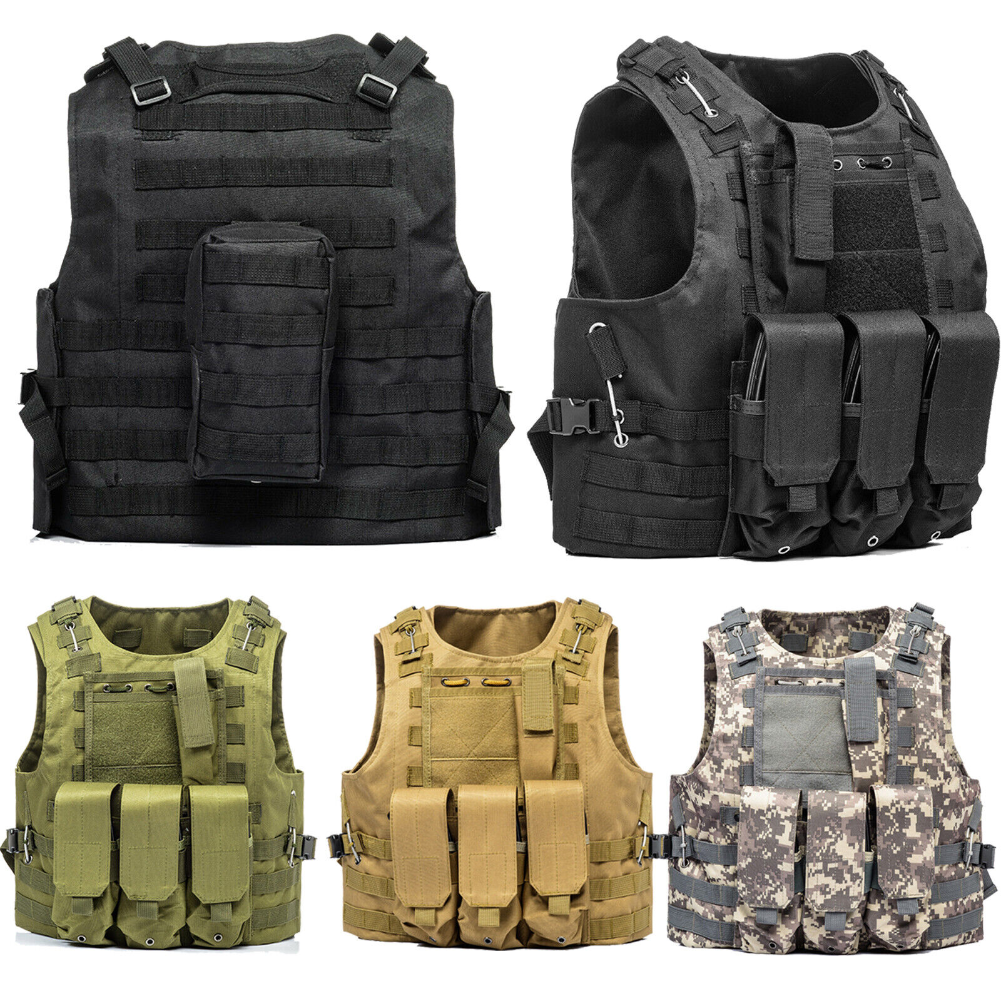Tactical Military Molle Vest Outdoor Army Hunting Wild Protective Vest ...
