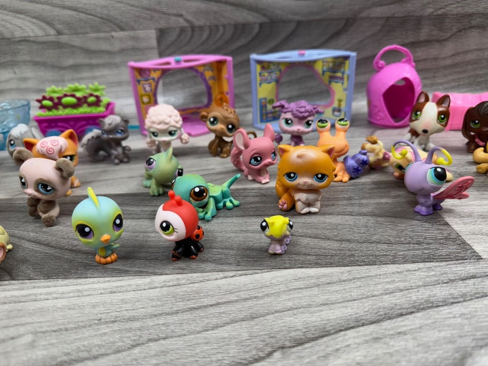 HUGE LITTLEST PET SHOP LPS SET LOT ACCESSORIES PETS CATS BIRDS DOGS ...