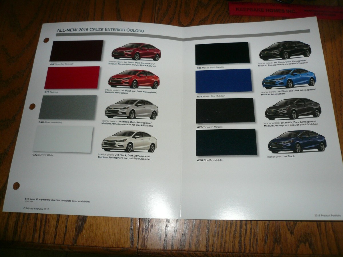 Chevrolet Cruze Colors