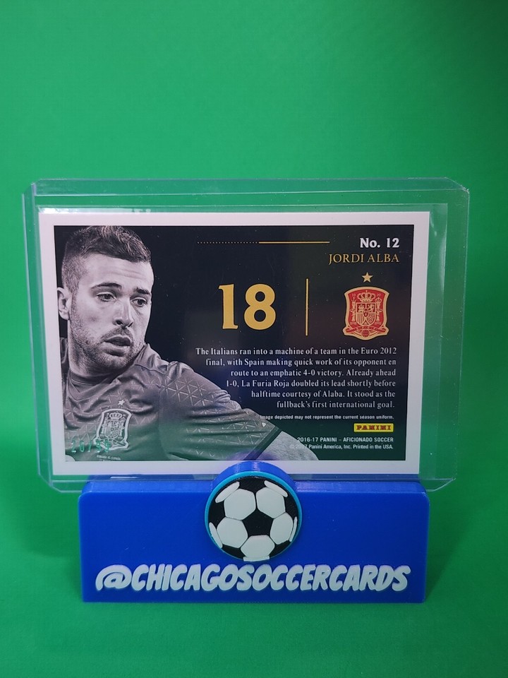 2016-17 PANINI AFICIONADO JORDI ALBA PURPLE /99 SPAIN | eBay