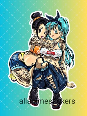 Bulma And Chichi Waifu Vinyl Sticker | eBay