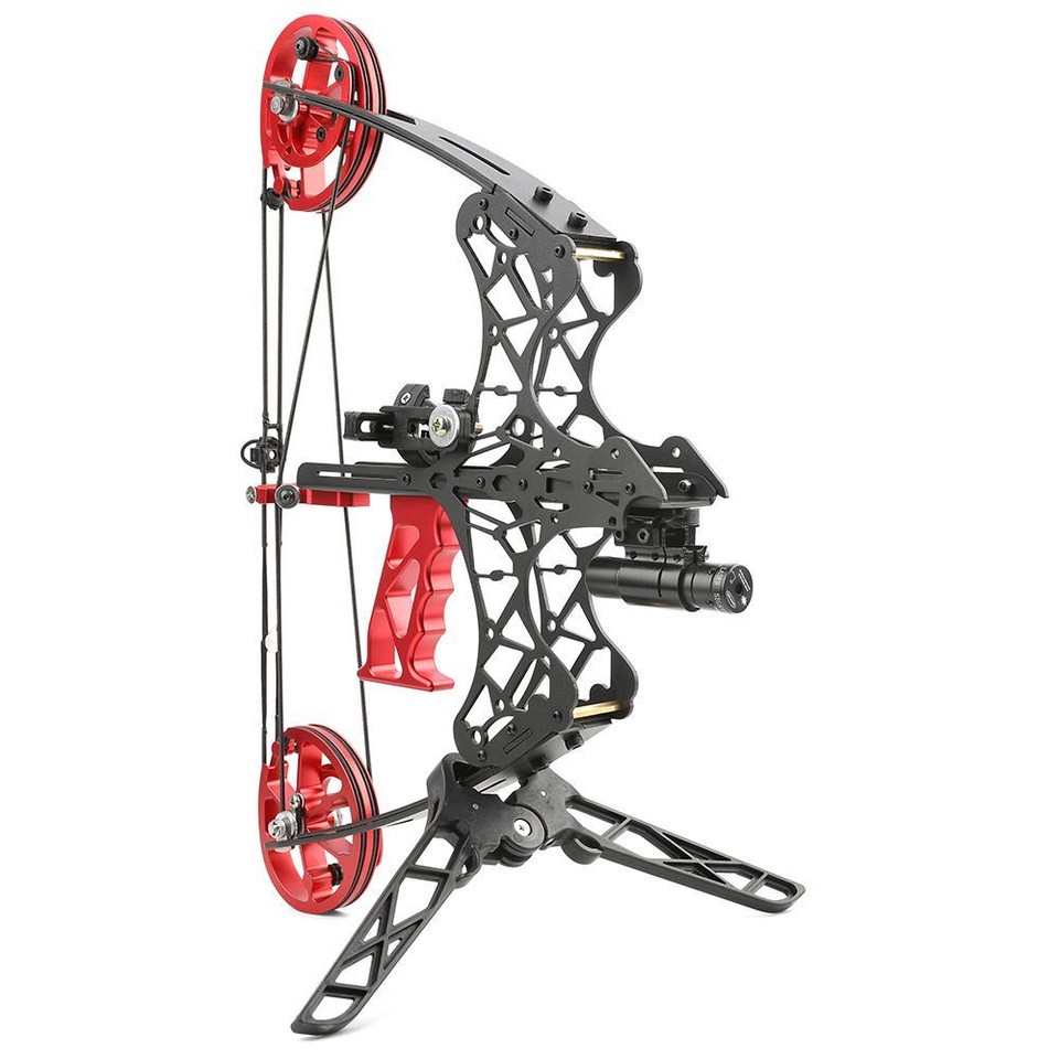 18" Mini Compound Bow Set 35-38lbs Dual-use Steel Ball Arrows Archery ...