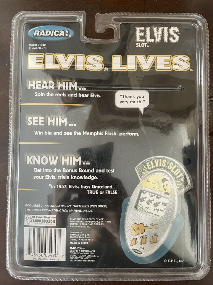 Elvis Presley Handheld Slot Machine Game Radica 71042 - Original ...