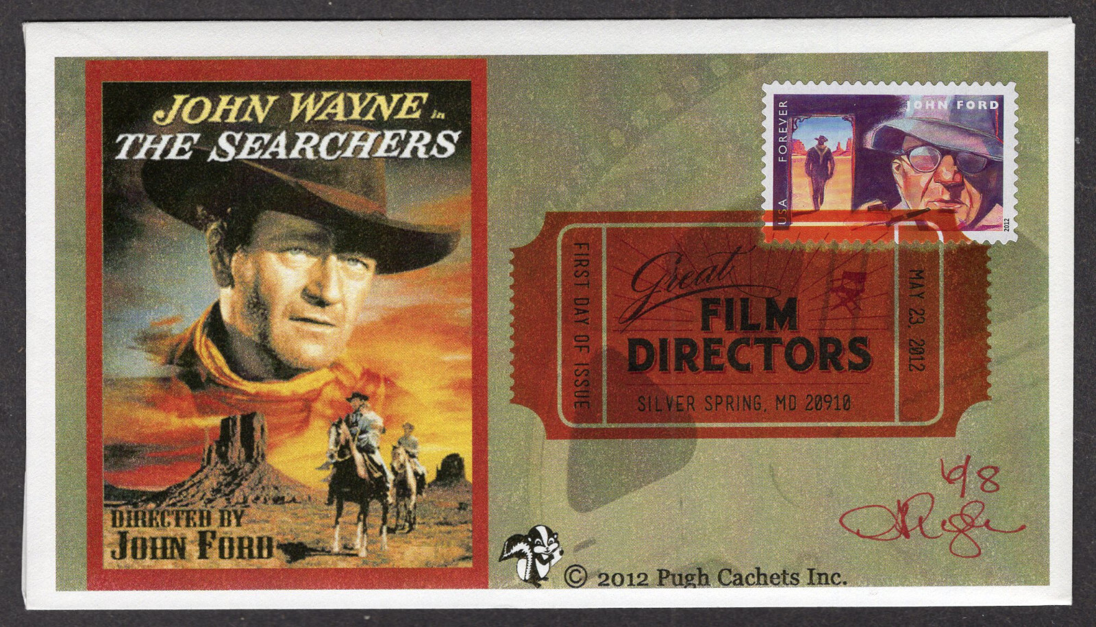2012 THE SEARCHERS Film Director JOHN FORD (4868) Pugh Cachet DCP FDC ...