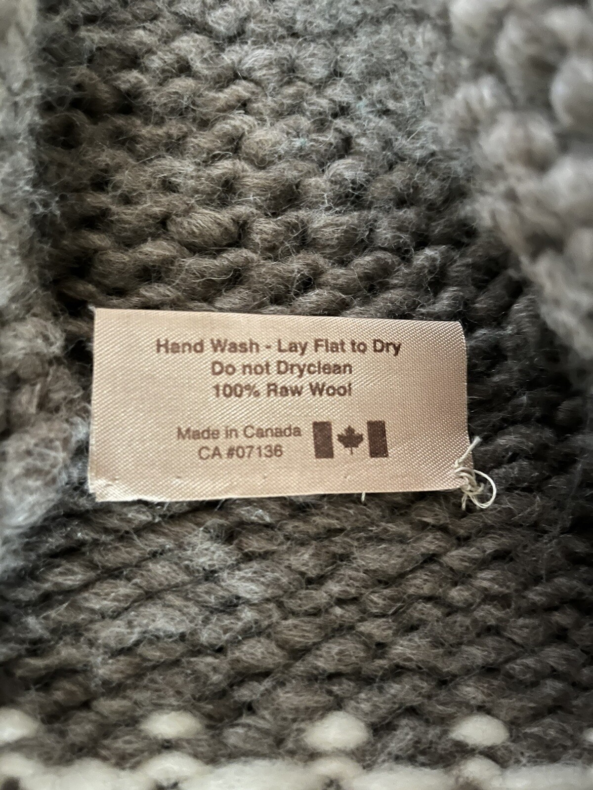 Cowichan Indian Canada Hand Knit Wool Cardigan Eagle Sweater Full Zip ...