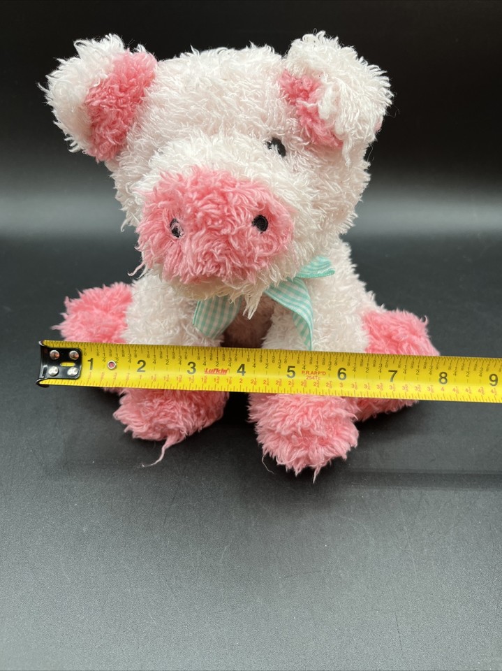 Melissa and Doug Pink Piggie Piglet Pig Blue Bow 8 Inch Seated No ...