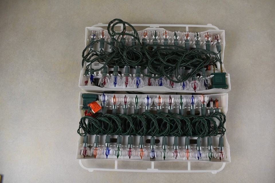 VTG Sears Reflector Tulip Miniature Light Sets 35 Colored Lights ...