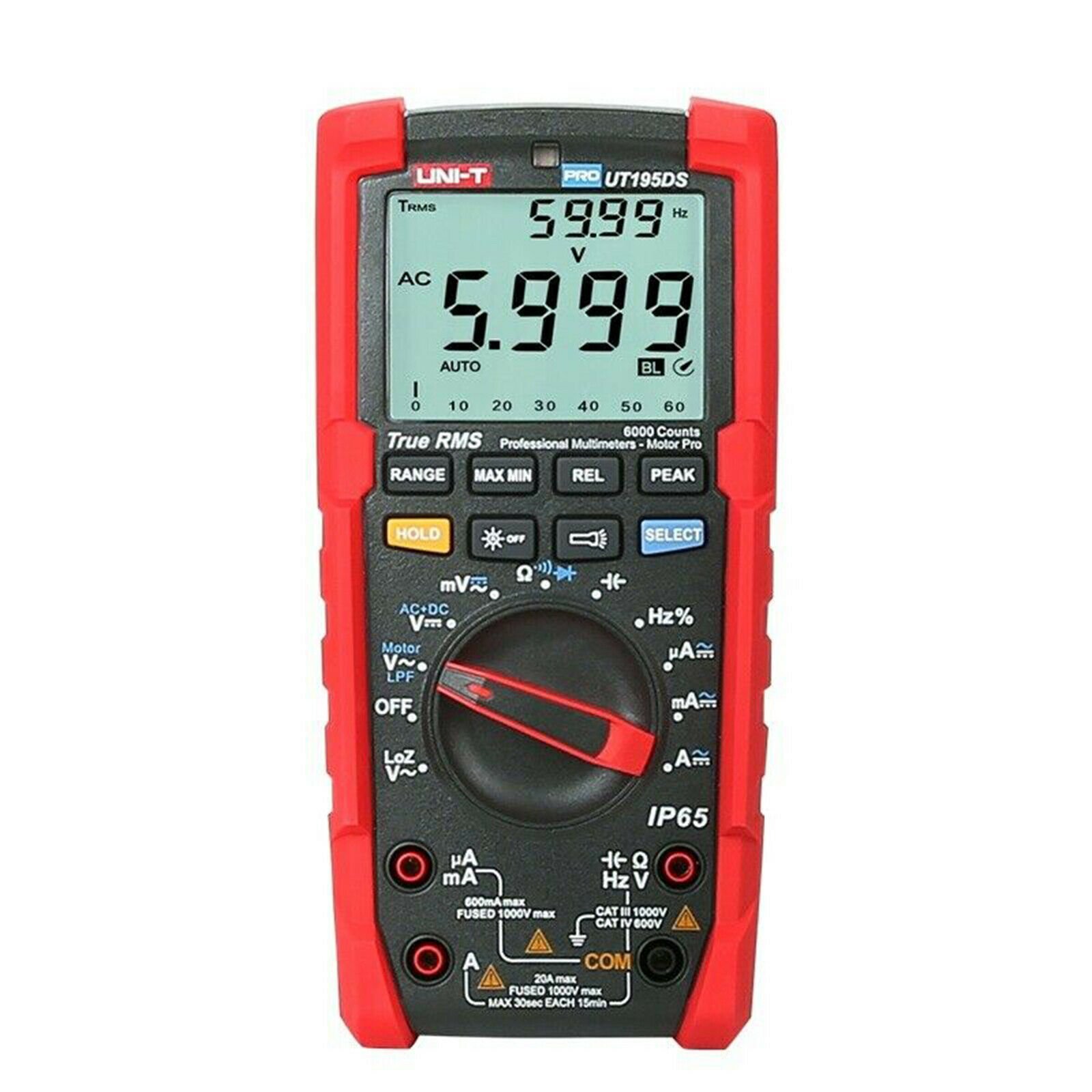UNI-T UT195DS IP65 Waterproof Industrial True RMS Digital Multimeter AC ...