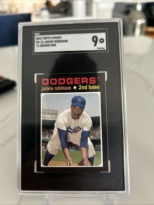 SGC 9 2013 TOPPS UPDATE JACKIE ROBINSON MINI 1971 DESIGN- DODGERS- SP ...