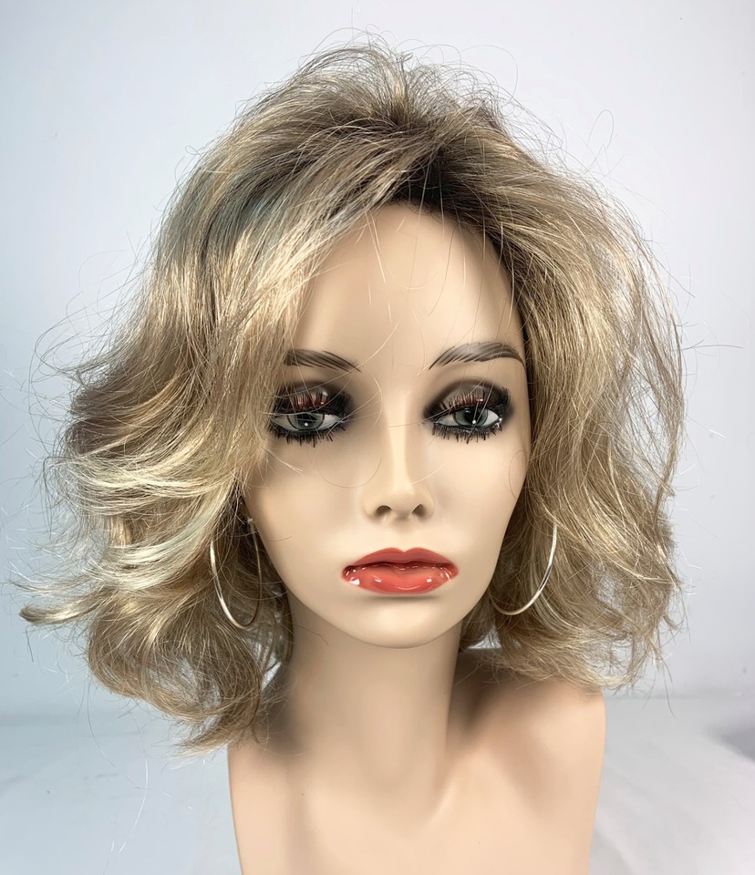 Paula Young Wig Sheridan Rooted Blonde Wig Wavy Long Bob 1488A#8 ...