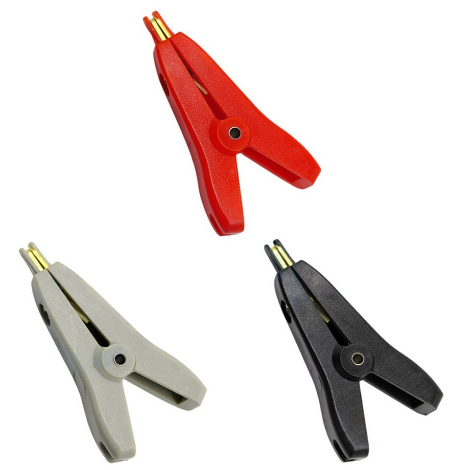 3PCS Copper Kelvin Test Clip Set for Crocodile 10A Gold Plated ...