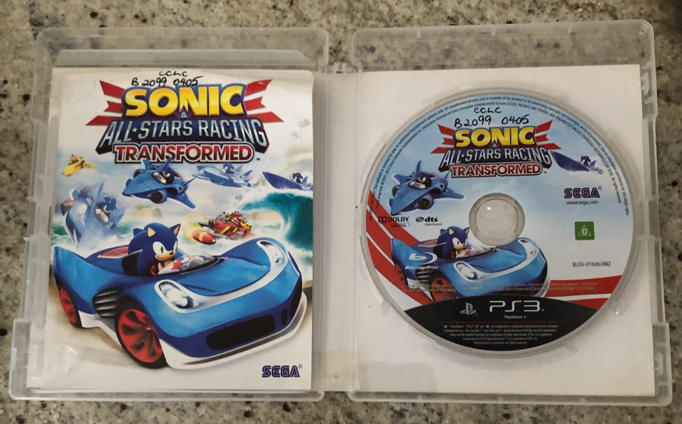 L.E. SONIC SEGA ALL STARS RACING TRANSFORMED - PS3 GAME - R4 BLU RAY ...