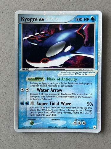 Kyogre ex 94/101 hidden legends holo ultra rare vintage pokémon tcg ...