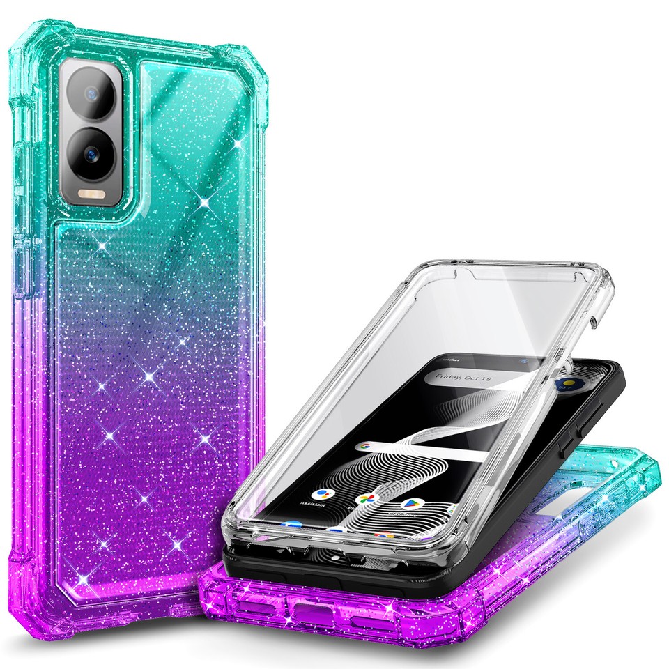 For AT&T Verge (SL219A) Case Full Body Phone Cover w/ Built-In Screen ...