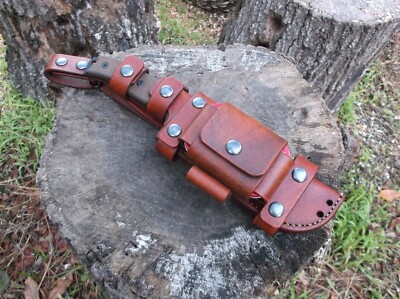 ESEE 6 CUSTOM LEATHER SHEATH (SHEATH ONLY) READ DESCRIPTION!!! | eBay
