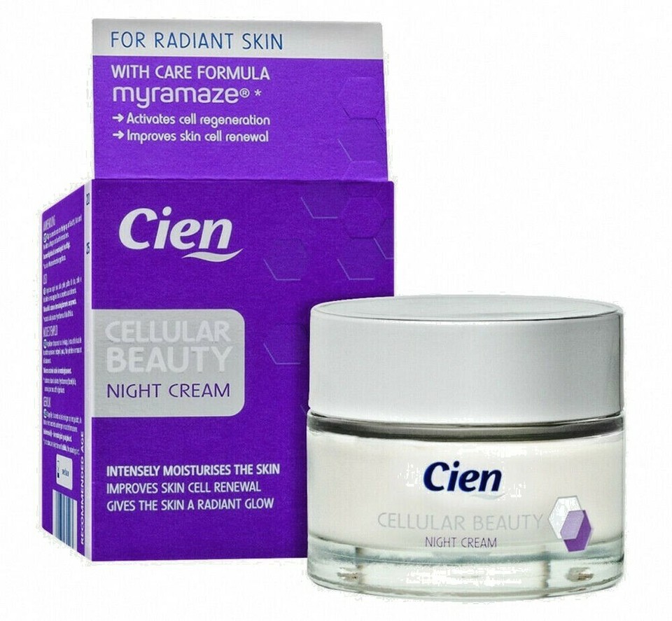 Cien Cellular Beauty Night Cream for Radiant Skin with MYRAMAZE, 30 ...