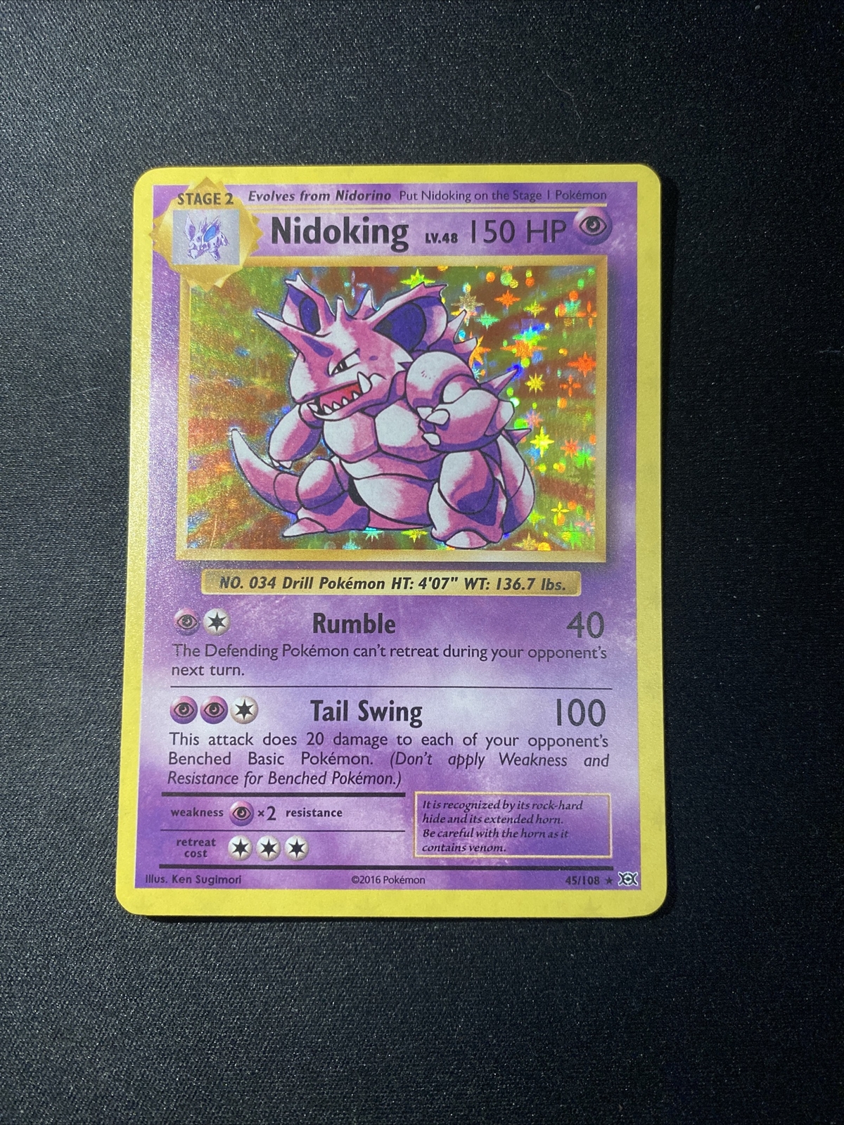 Pokemon Card - Nidoking Rare Holo - XY Evolutions 45/108 | eBay