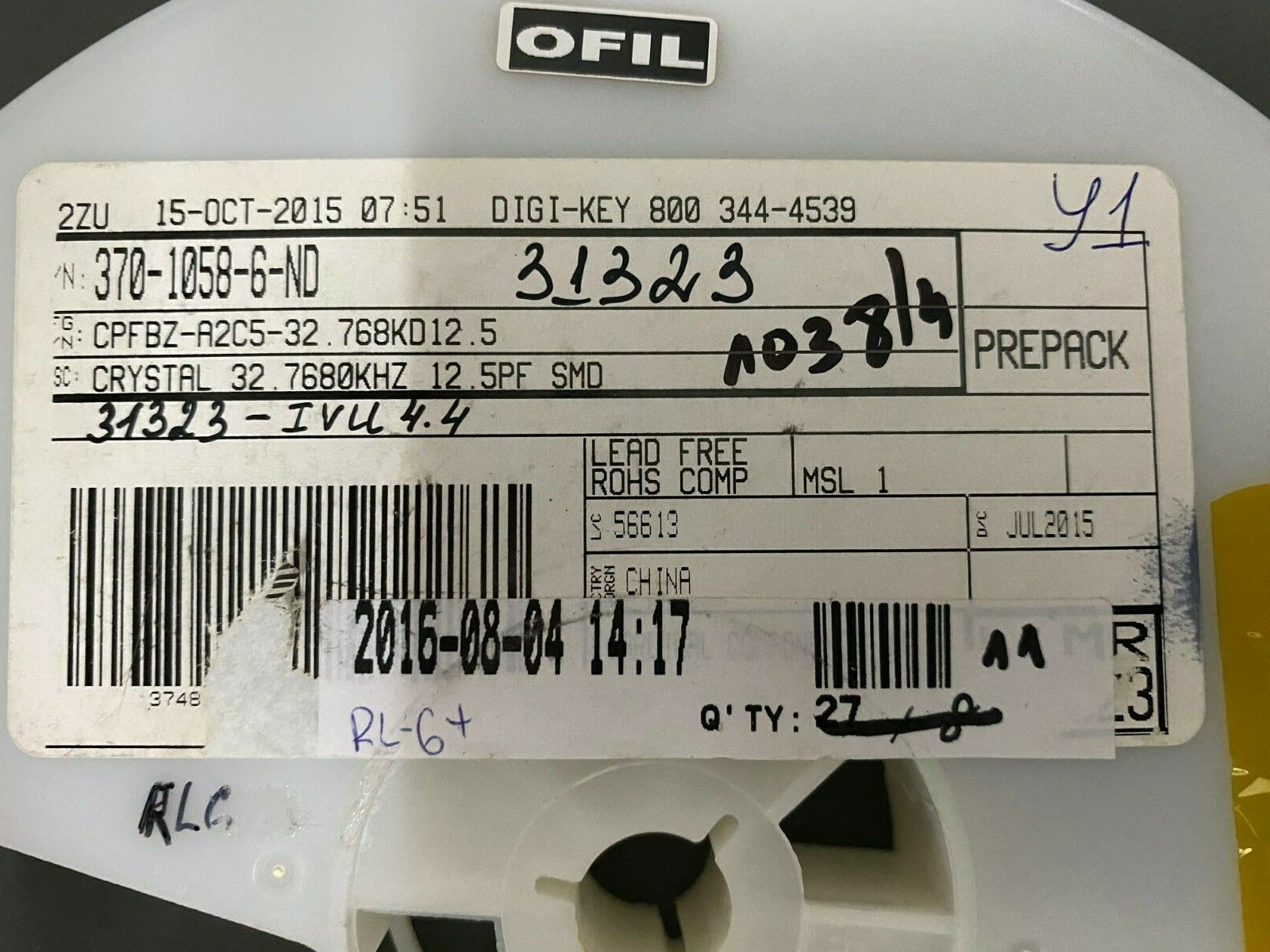 CPFBZ-A2C5-32.768KD12.5 - Cardinal - 12 pcs - CRYSTAL 32.7680KHZ 12.5PF ...