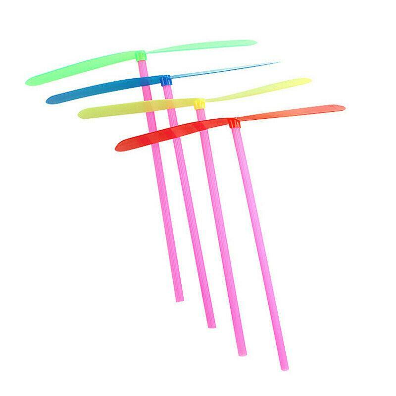12PCS Plastic Dragonfly Propeller Flying Hand Copter Sports Toys Kids ...