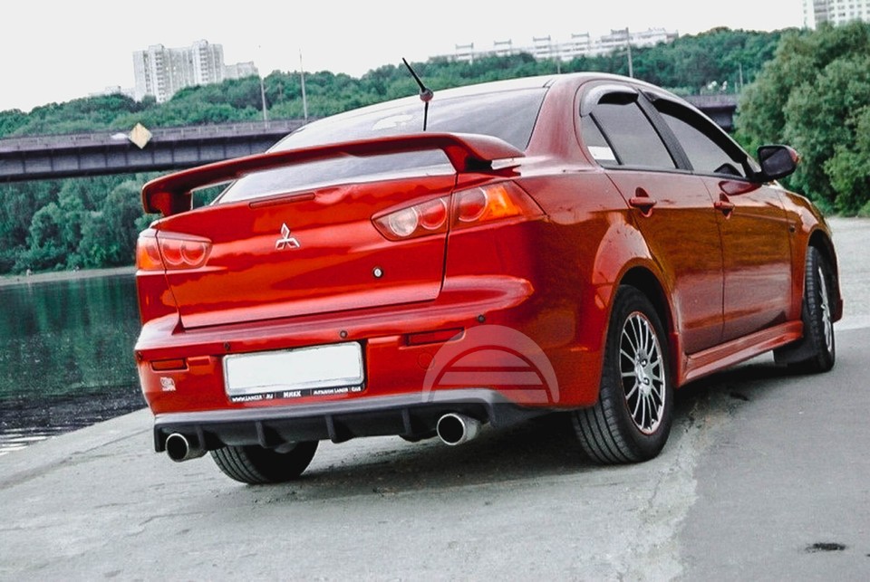 Rear Diffuser For Mitsubishi Lancer X 2007-2017 Evo Style Pad Lip Rear ...