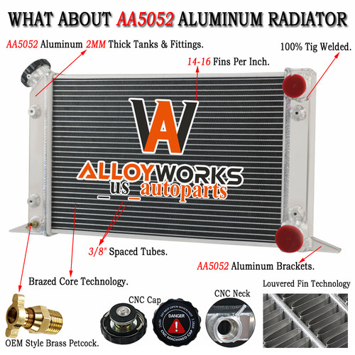 3 Core Aluminum Radiator For VW Scirocco / Pro Stock Style For Drag ...