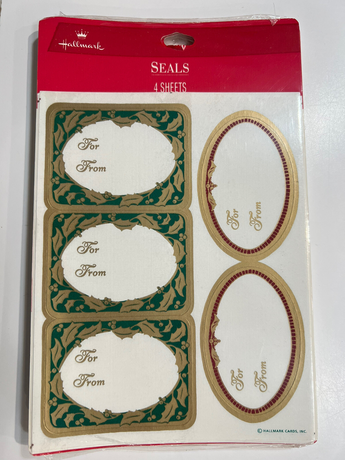 Vintage Hallmark Christmas Seals Stickers 4 sheets/pkg Holly Berries ...