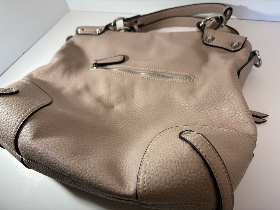 Urban Expressions Zip Satchel Handbag Pebbled Pink Leather Purse | eBay