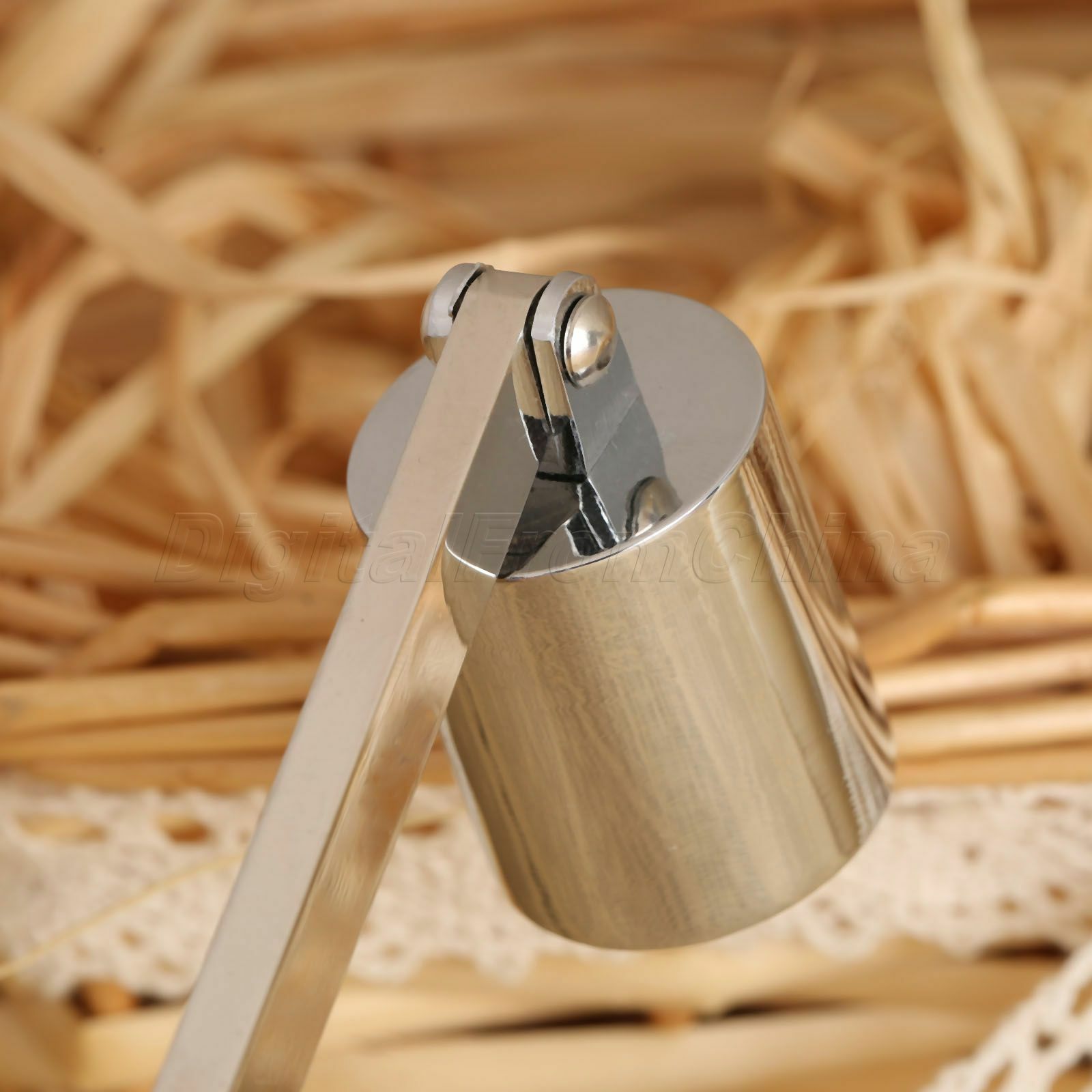 Bell Shaped Stainless Steel Candle Snuff Flamer Long Handle Put Out ...