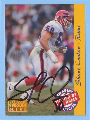 SHANE CONLAN - Signed/Autographed 1993 Pro Line Card #137 - Buffalo ...