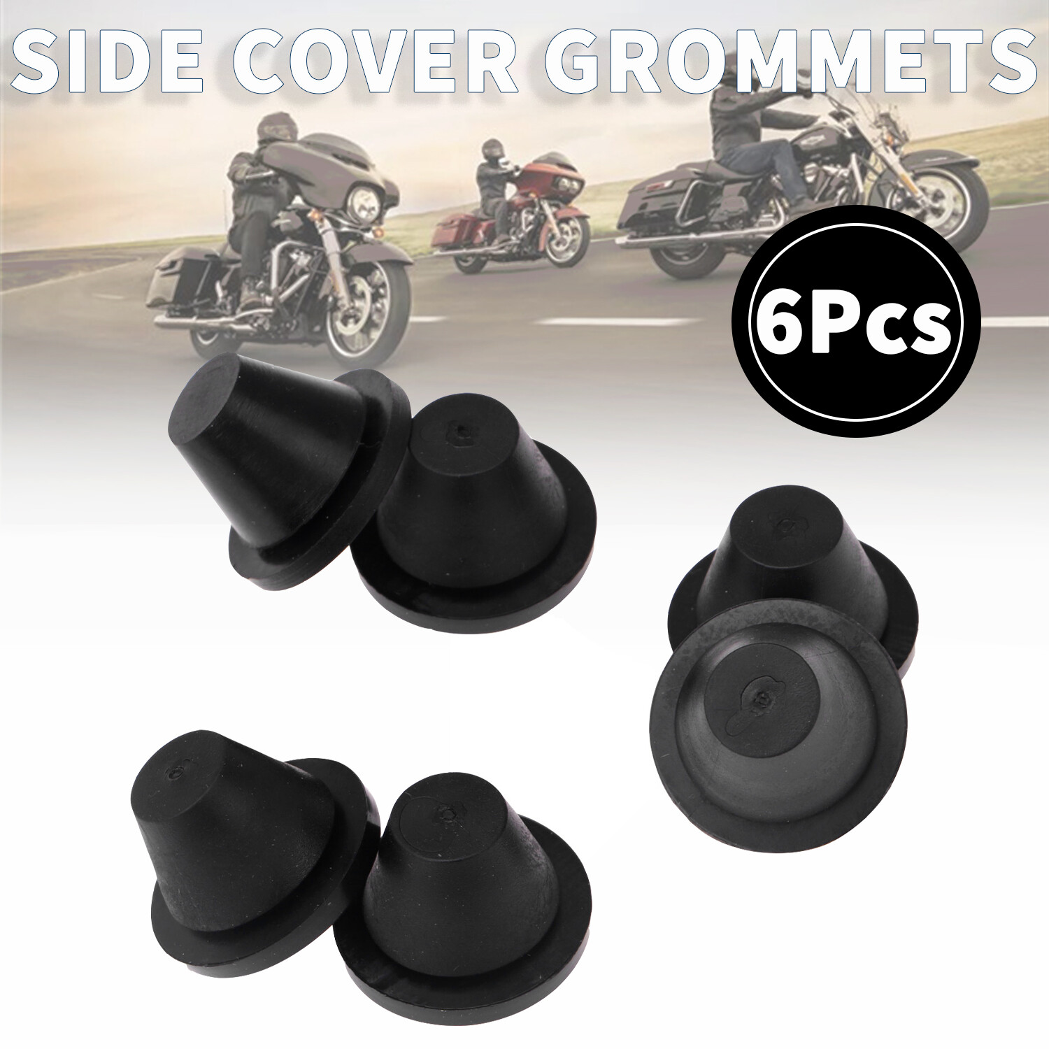6X Rubber Side Cover Grommets Kit Fit For Harley Touring Electra Street ...