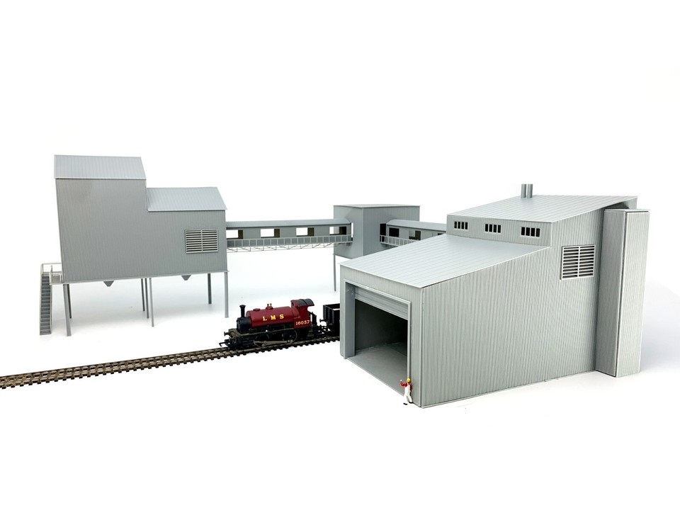 DAPR-OO Gauge Model Railway Scenery Building Kit - Mining Quarry Plant ...