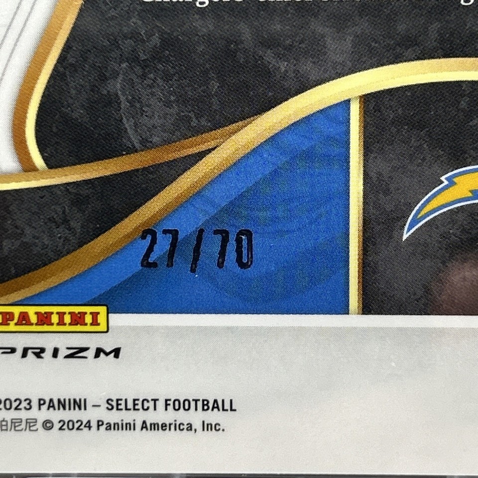 Justin Herbert 2023 Select Dragon Scale Prizm Club Level /70 Chargers ...