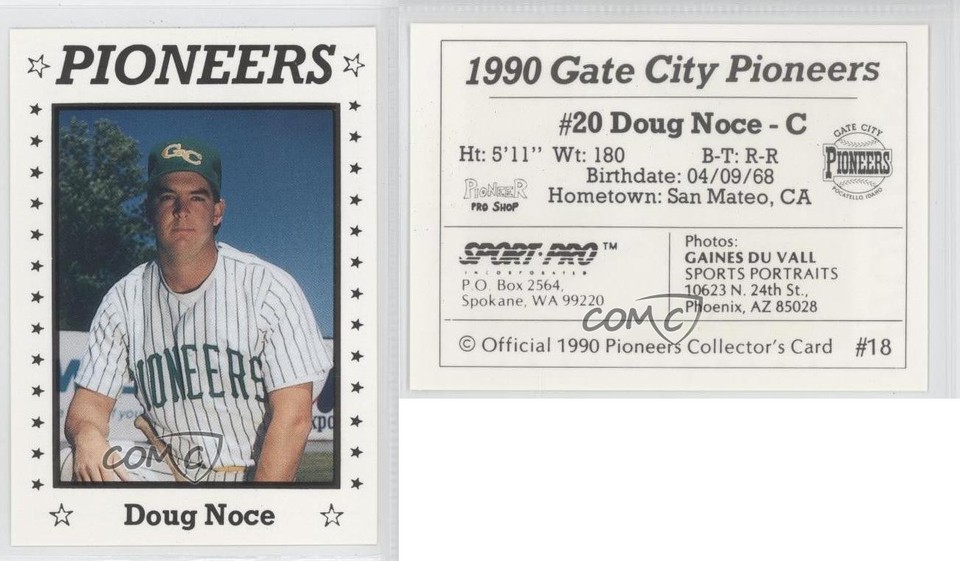 1990 Sport Pro Gate City Pioneers Doug Noce #18 0q3 | eBay