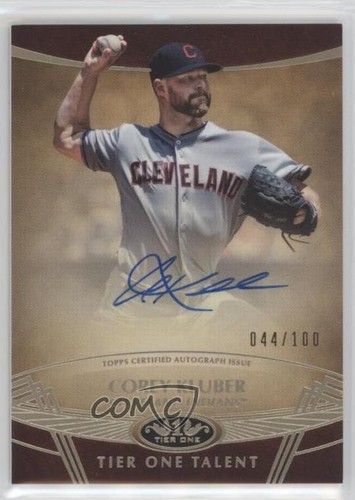 2019 Topps Tier One Talent Auto 44/100 Corey Kluber #TTA-CKL | eBay