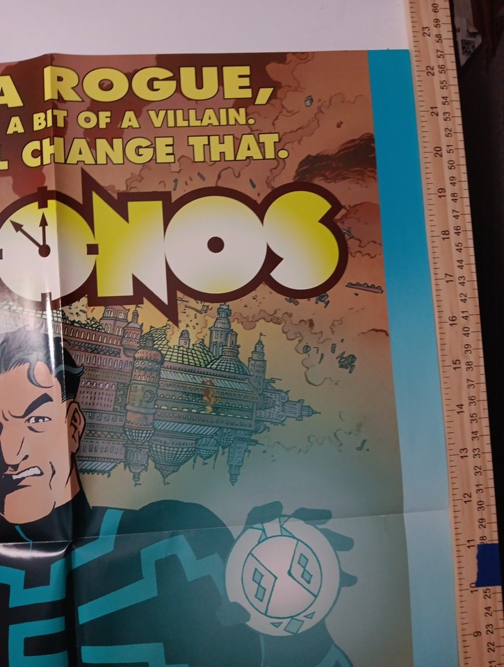 Chronos Vintage Comic Poster 1997 Promo DC Comics 17x22 Time thief Guinan | eBay